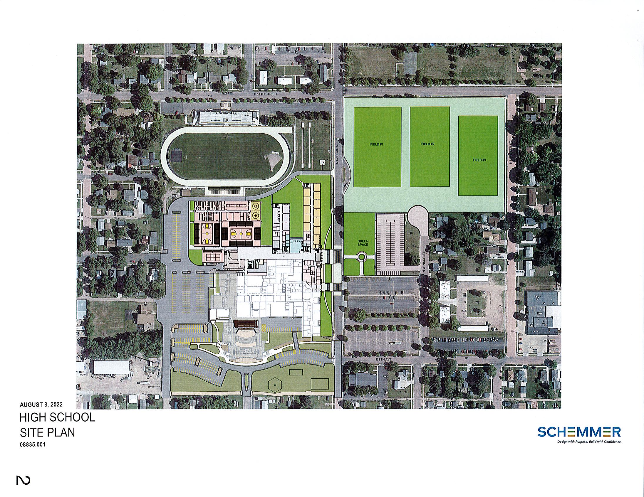 Base bid for new Mitchell High School would not initially include main ...